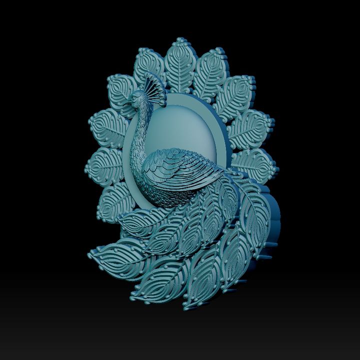 3D Printable peacock by 3Dimontis