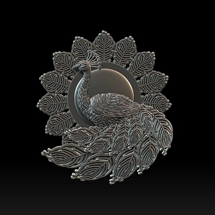 3D Printable peacock by 3Dimontis