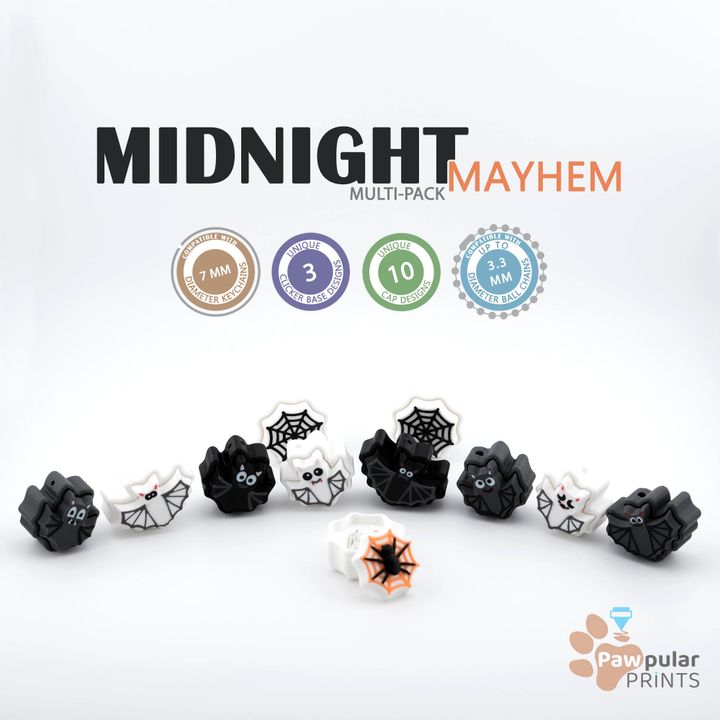 3D Printable Midnight Mayhem Multi-Pack - Fidget Keychain [Personal Use ...