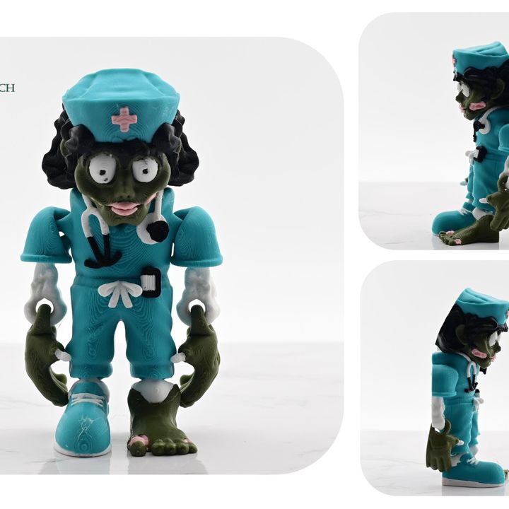3D Printable Cobotech Articulated Female Zombie Nurse - Nurse ...