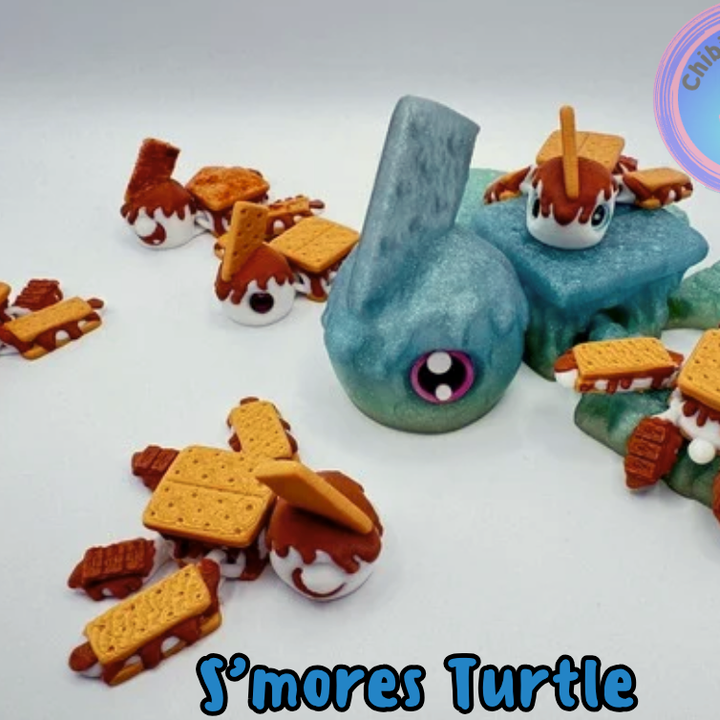 3D Printable S'mores Turtle (Commercial Use File) by ChibiBestiary
