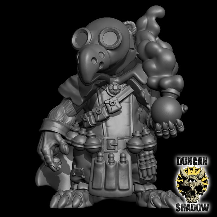 3D Printable Badger Folk Alchemist (pre Supported) by Duncan Shadow