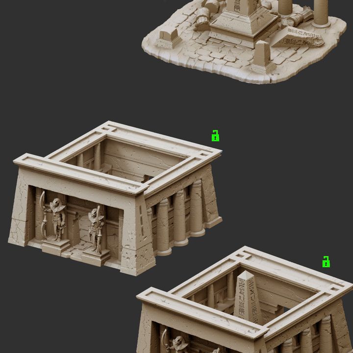 3D Printable Pharaoh's Legacy: Scenery by Crab Miniatures