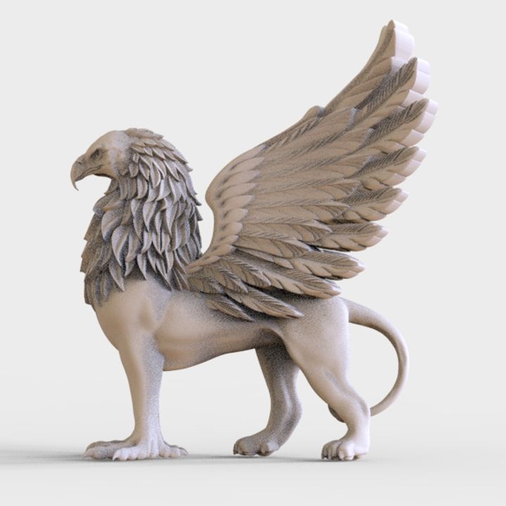 3D Printable Griffin sculpture by Dmitry Tishchenkov
