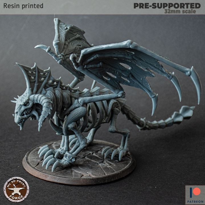 3D Printable Giant Undead Frost Dragon by My3DPrintForge
