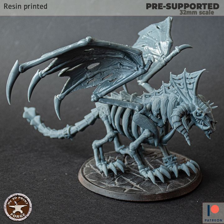 3D Printable Giant Undead Frost Dragon by My3DPrintForge