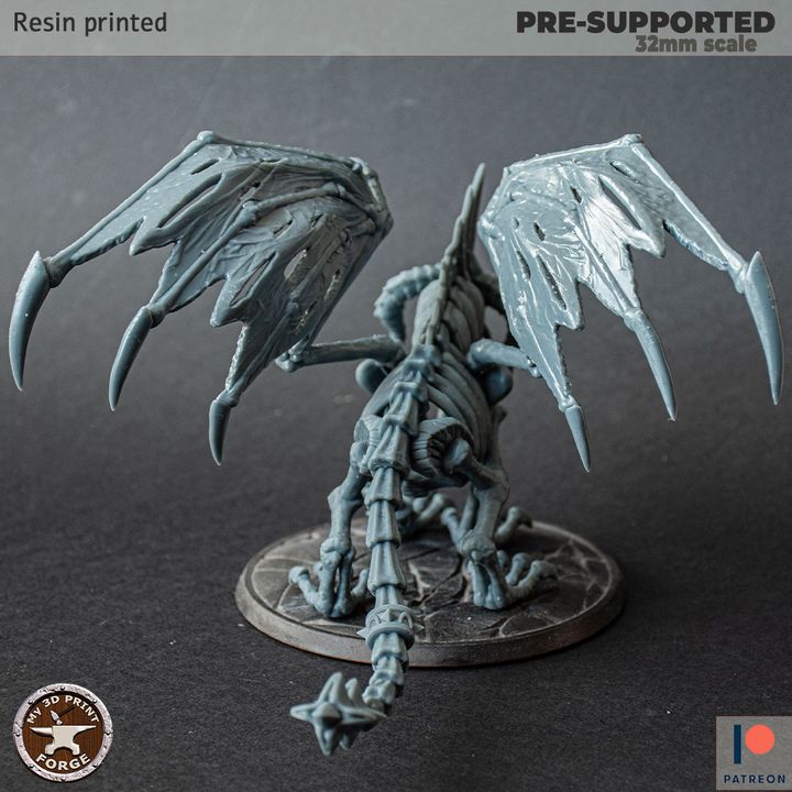 3D Printable Giant Undead Frost Dragon by My3DPrintForge