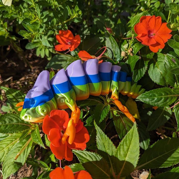3D Printable ARTICULATED CHAMELEON by MELS 3D LABS