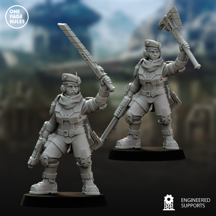 3D Printable Company Leader - Human Defense Force by One Page Rules