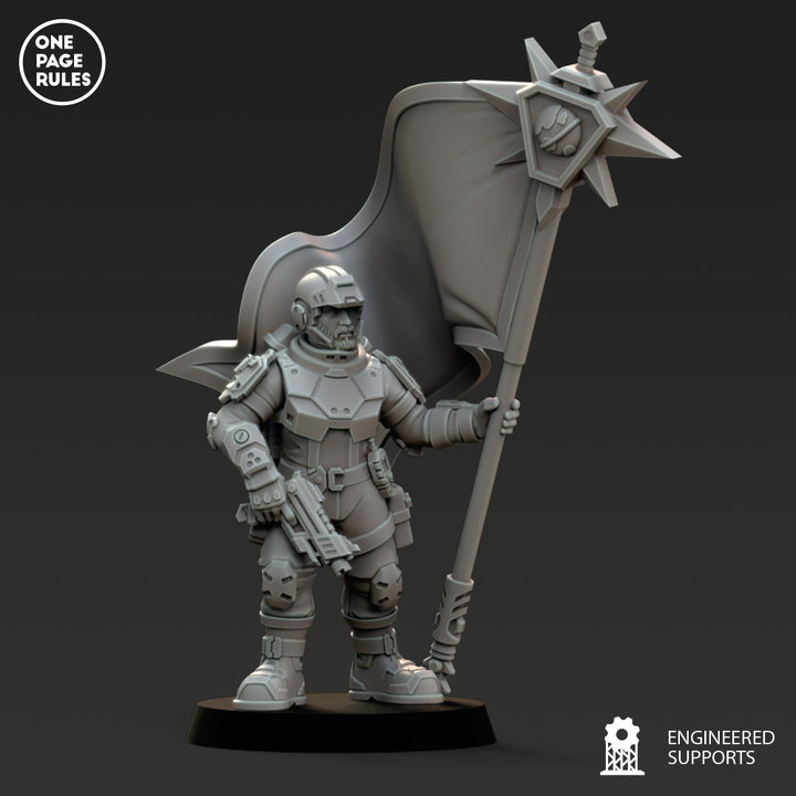 3D Printable Infantry Squad - Human Defense Force by One Page Rules
