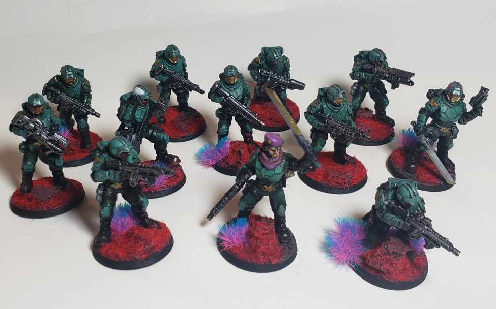 3D Printable Infantry Squad - Human Defense Force by One Page Rules
