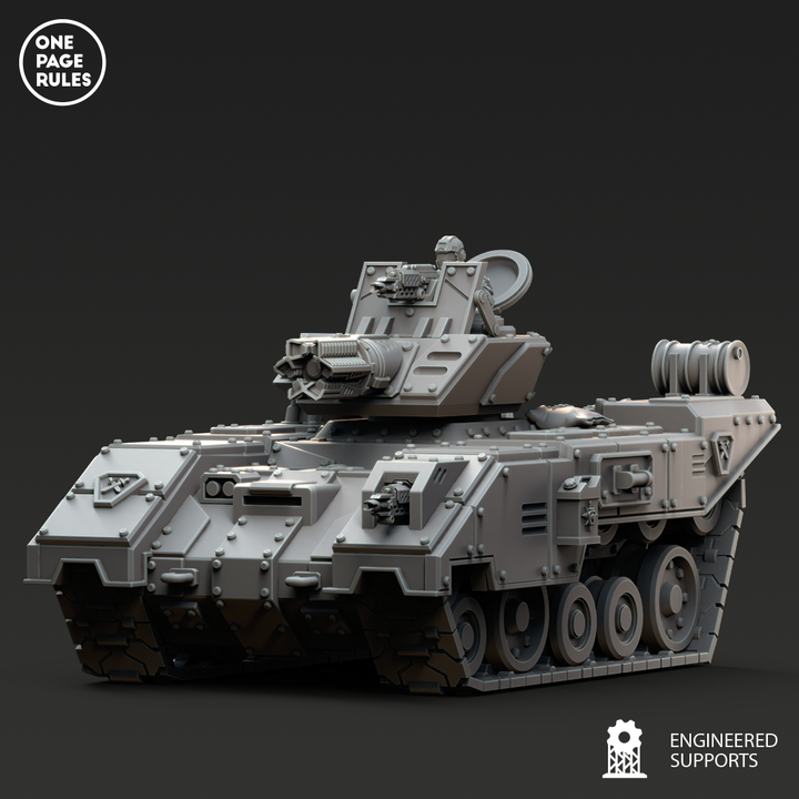3D Printable Light APC - Human Defense Force by One Page Rules