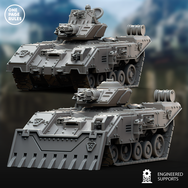 3D Printable Light APC - Human Defense Force by One Page Rules