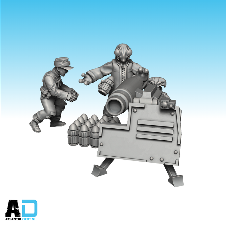 3D Printable Cannon Fodder Heavy Weapons by Wargames Atlantic