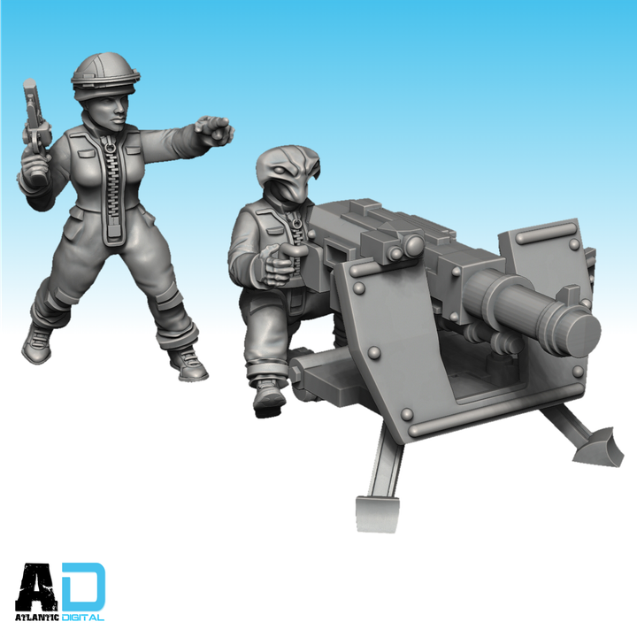 3D Printable Cannon Fodder Heavy Weapons by Wargames Atlantic
