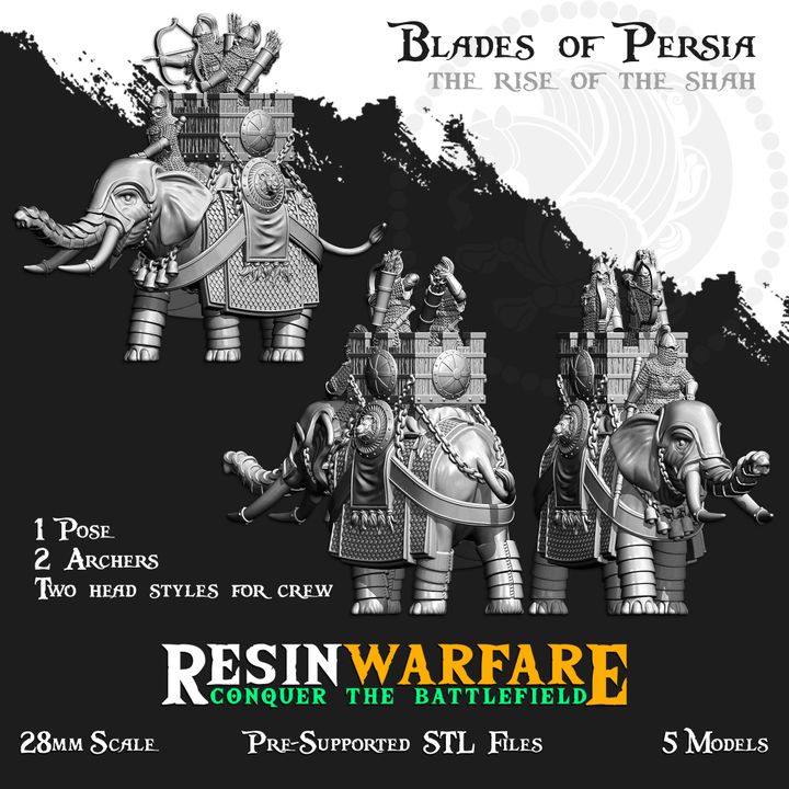 3D Printable Persian Armored War Elephant - Blades of Persia by ...