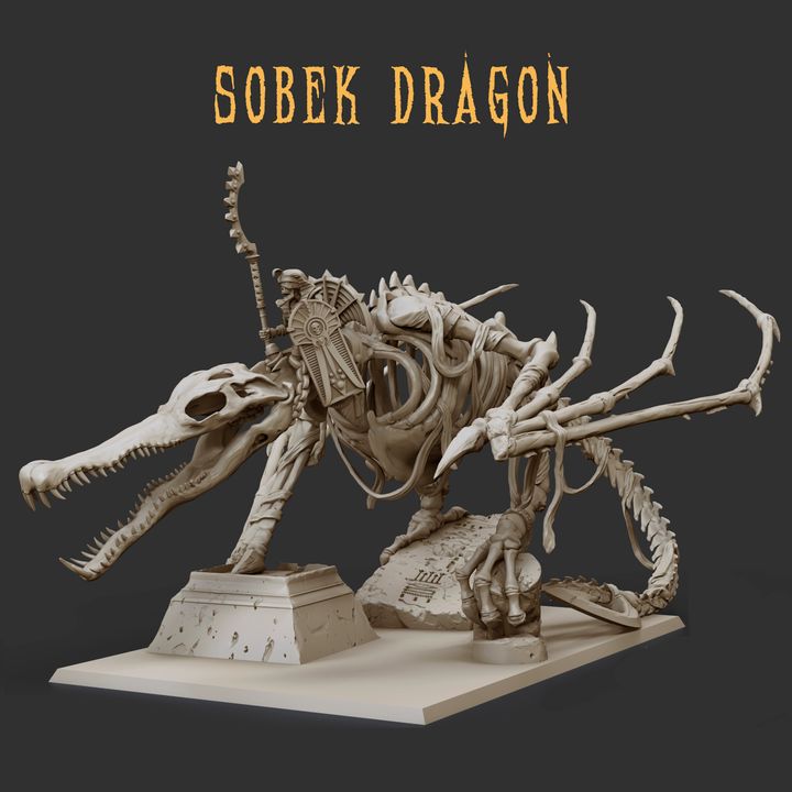 3D Printable Pharaoh's Legacy: Sobek Dragon Bone by Crab Miniatures