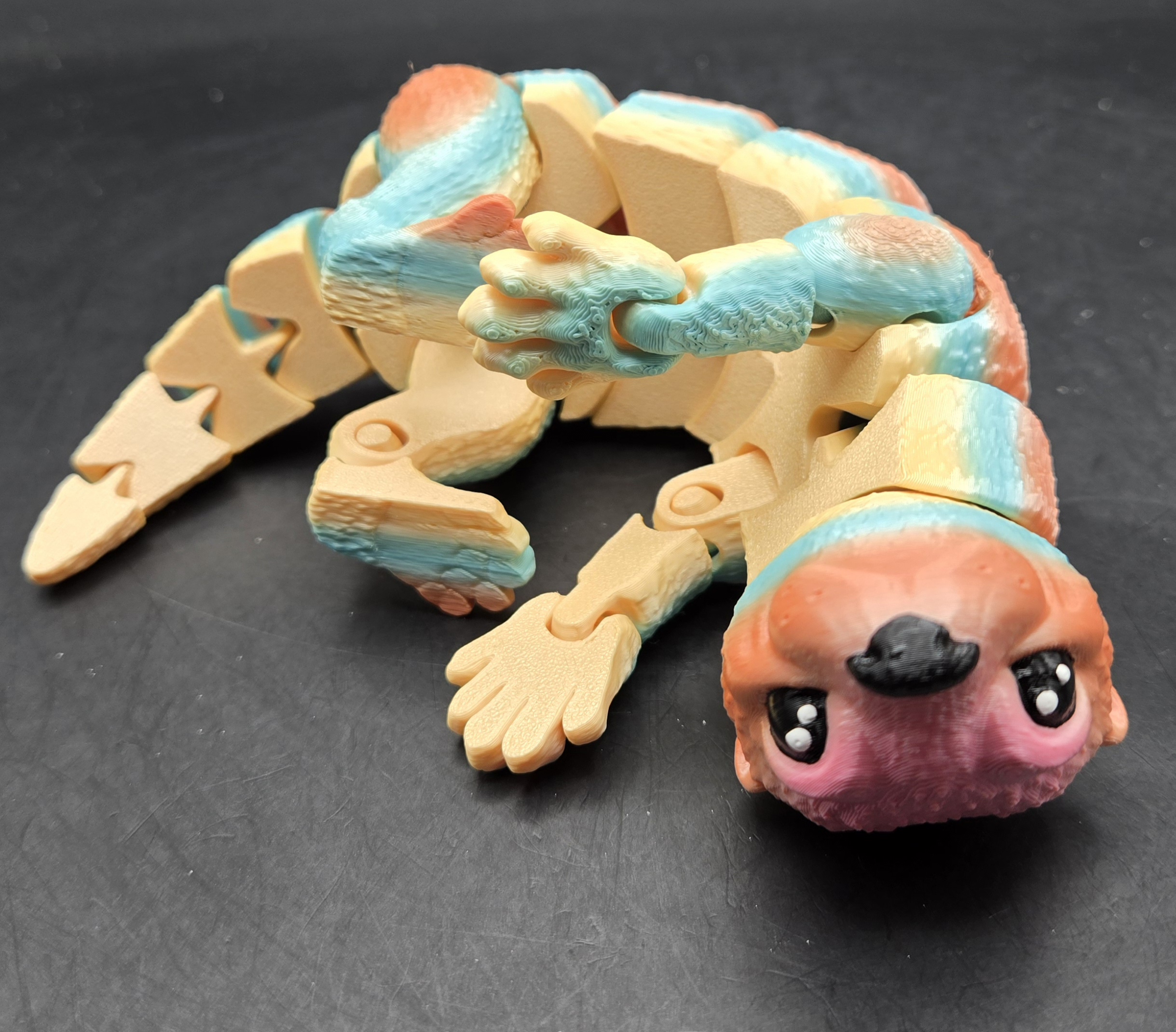 3D Printable River Otter, Articulated fidget, Print-In-Place, Cute ...