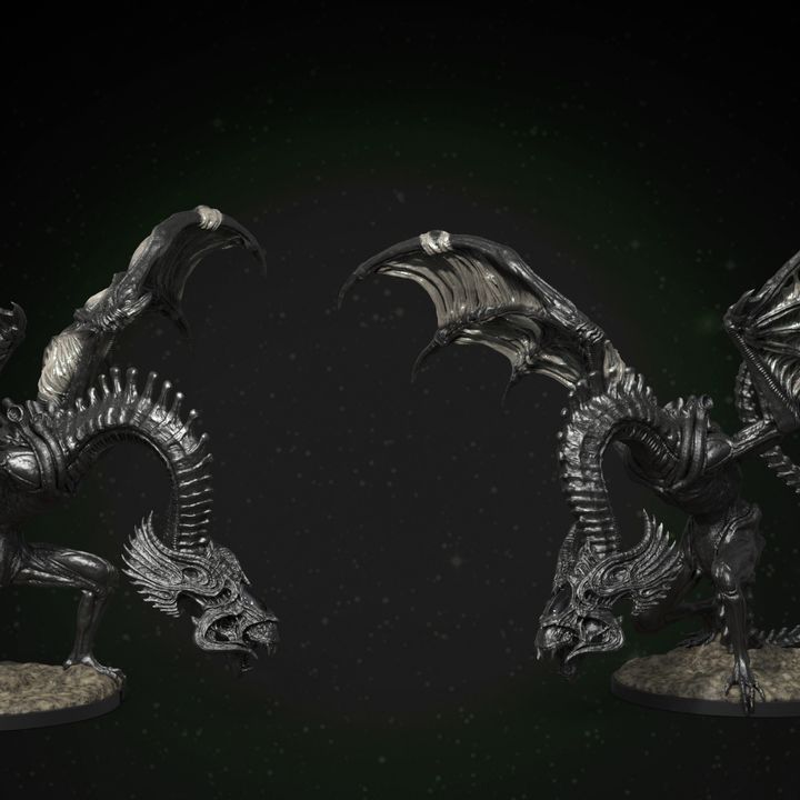 3D Printable BUNDLE#18 - Xenomorph Dragon by Necropunks Miniatures
