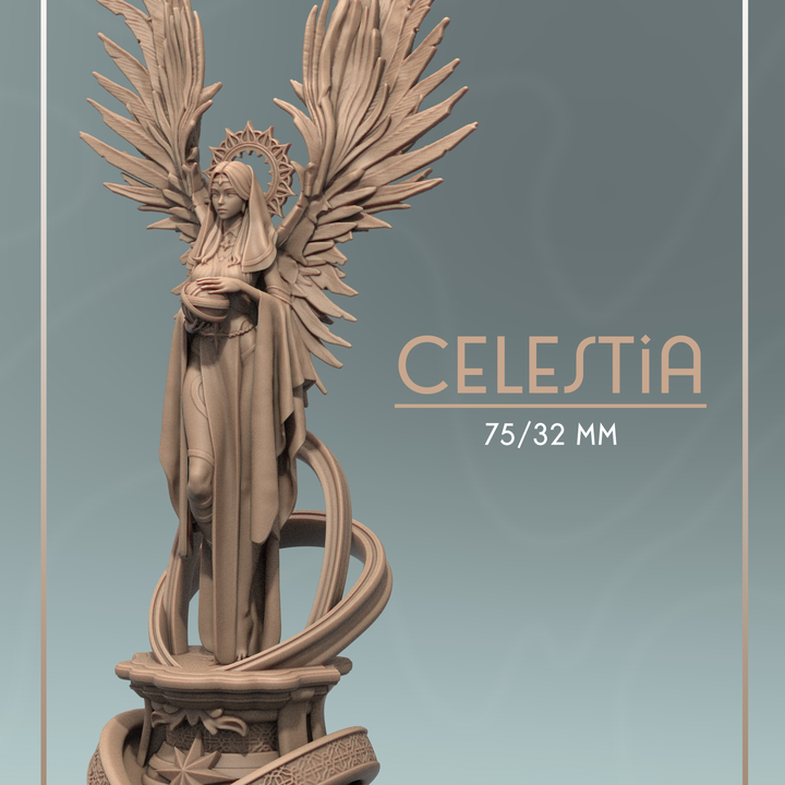 3D Printable Celestia 32mm and 75mm by Dungeons & Maidens