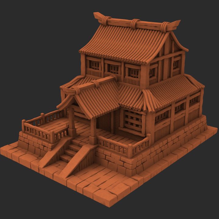 3D Printable Stylized Japanese architecture by Proxywars