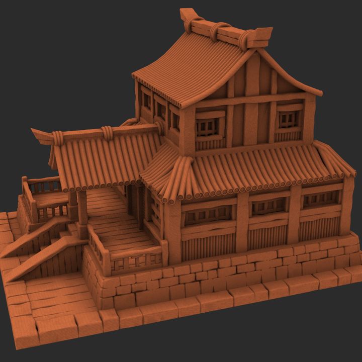 3D Printable Stylized Japanese architecture by Proxywars