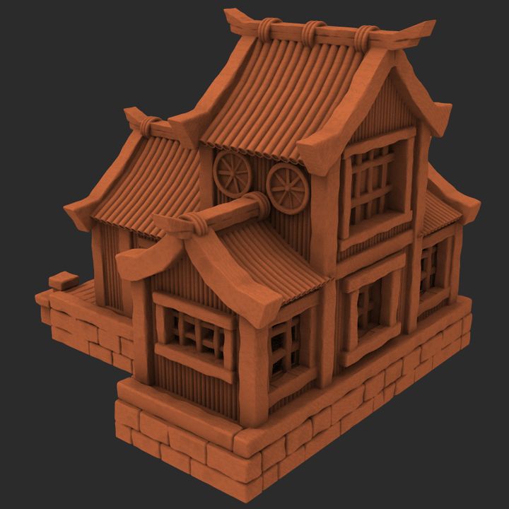 3D Printable Stylized Japanese architecture by Proxywars