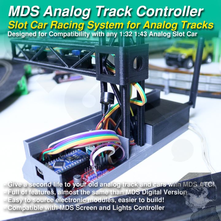 3D Printable MDS Analog Track Controller for your analog slot track and ...