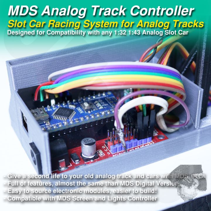 3D Printable MDS Analog Track Controller for your analog slot track and ...