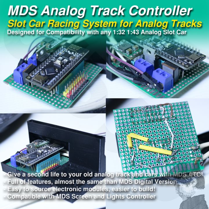 3D Printable MDS Analog Track Controller for your analog slot track and ...