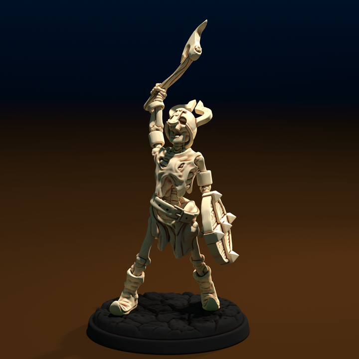 3D Printable Undead Skeleton Warband – 28mm Fantasy Miniature Set for ...