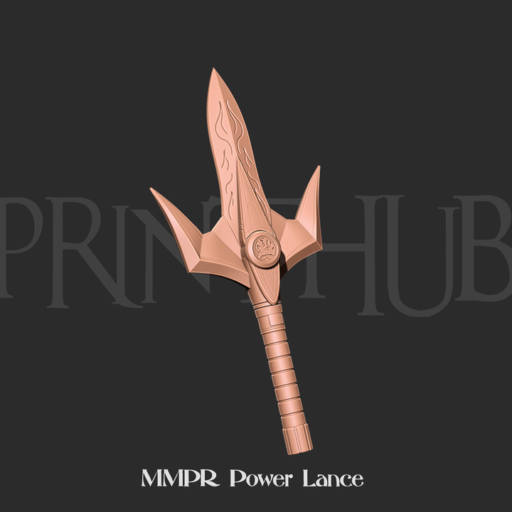3D Printable Blue Ranger Power lance 3d print model by Printhub