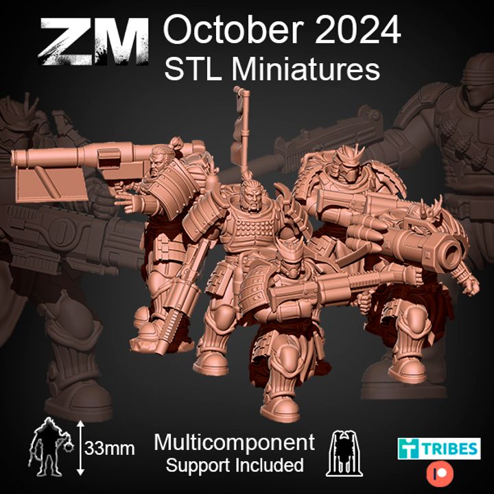 3D Printable Space Samurai Heavy Weapons by Zierzo Miniaturas