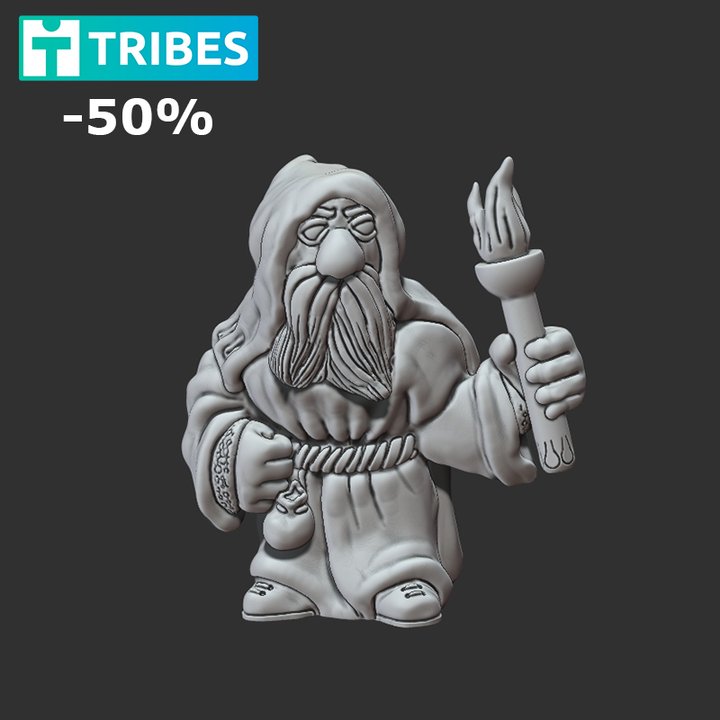 3D Printable Dwarf with torch - The Great Mountain Dwarves of ...