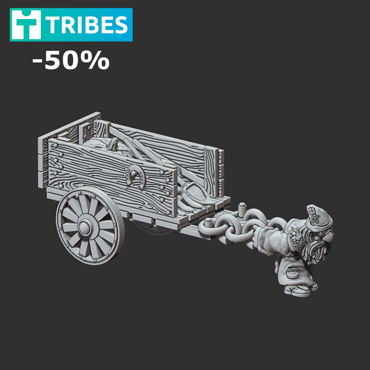 3D Printable Dwarf & Cart - The Great Mountain Dwarves of Transylvania ...
