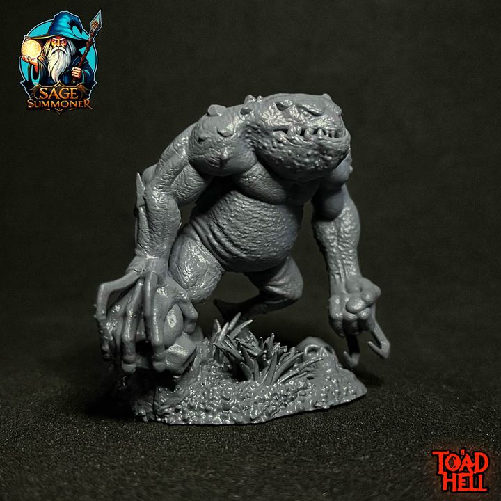 3D Printable Blue Slaad Toad 1 - Toad Hell - FREE STL by Sage Summoner