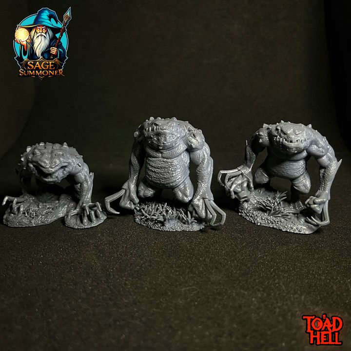 3D Printable Blue Slaad Toad 1 - Toad Hell - FREE STL by Sage Summoner