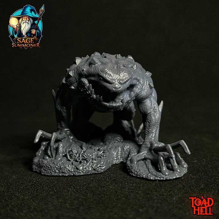 3D Printable Blue Slaad Toad 2 - Toad Hell by Sage Summoner