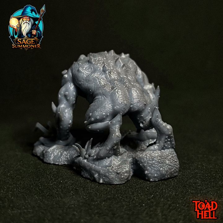 3D Printable Blue Slaad Toad 2 - Toad Hell by Sage Summoner