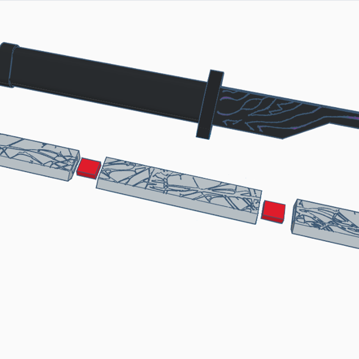 3D Printable SCISSOR SEVEN SWORD by Sergio Rodriguez Jimenez