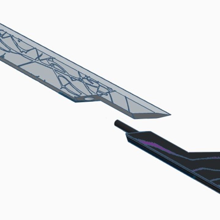 3D Printable SCISSOR SEVEN SWORD by Sergio Rodriguez Jimenez
