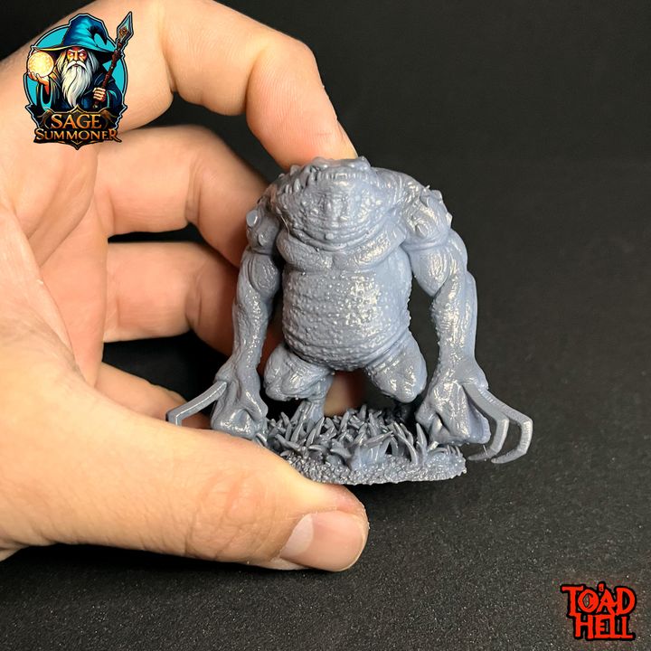 3D Printable Blue Slaad Toad 3 - Toad Hell by Sage Summoner