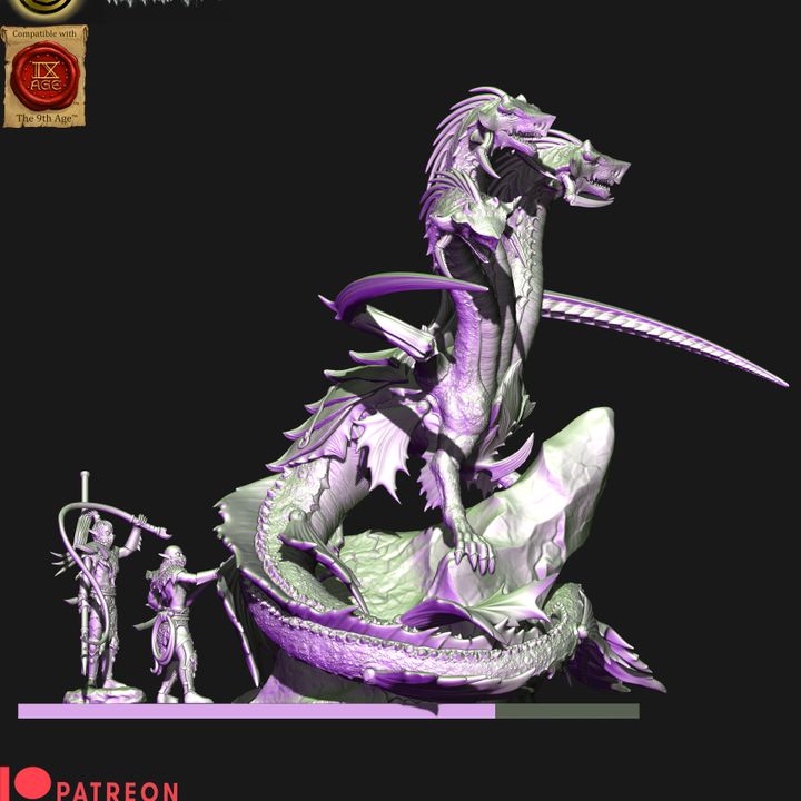 3D Printable Dark elves Kraken (elf) by HoloMiniatures