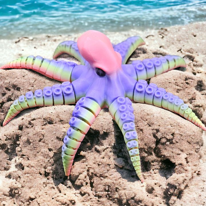 3D Printable TENTAPUS - 360 ARTICULATED OCTOPUS by MELS 3D LABS