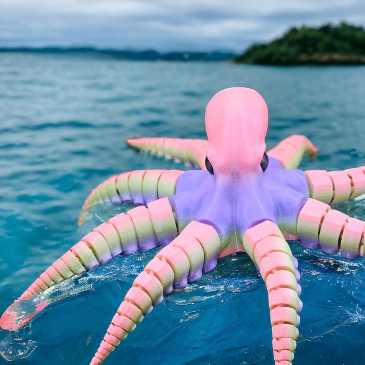 3D Printable TENTAPUS - 360 ARTICULATED OCTOPUS by MELS 3D LABS