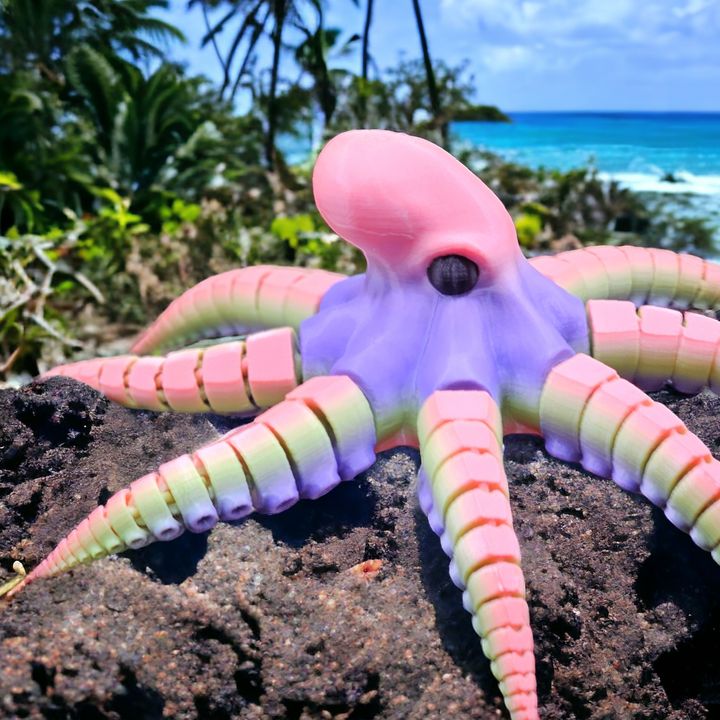 3D Printable TENTAPUS - 360 ARTICULATED OCTOPUS by MELS 3D LABS