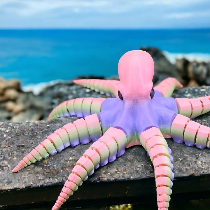 3D Printable TENTAPUS - 360 ARTICULATED OCTOPUS by MELS 3D LABS