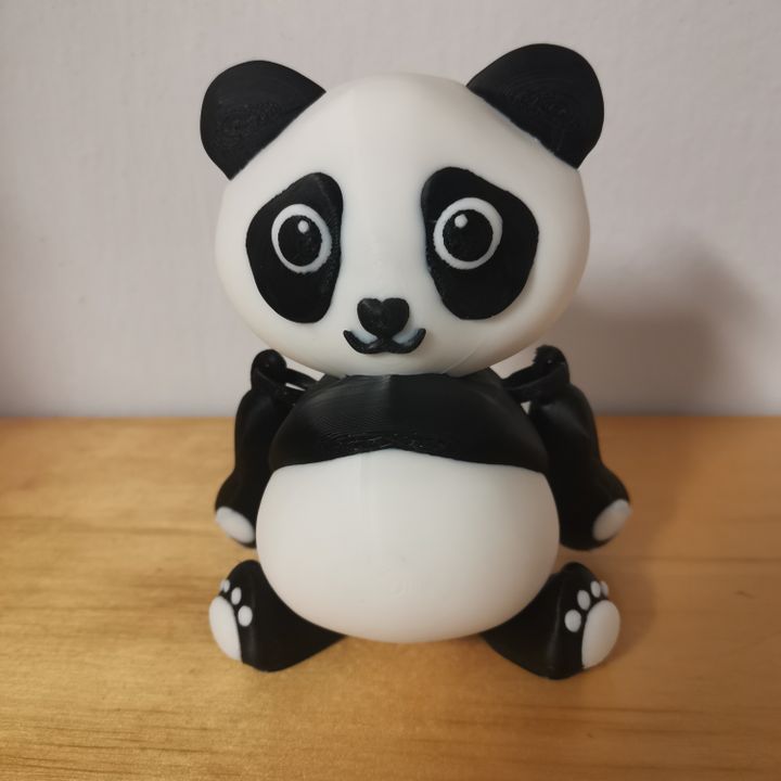 3D Printable Cute multicolor articulated panda by BT3D&DeusCat