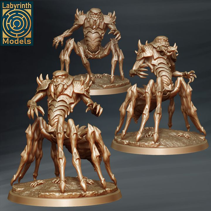 3D Printable Spider Demons - 32mm scale by Labyrinth Models