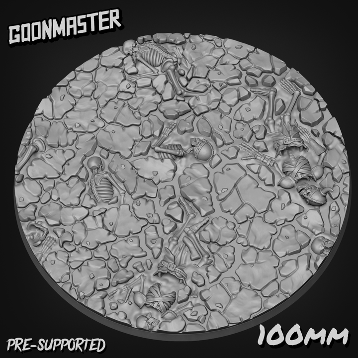 3D Printable Dried Mud and Bone Base Set by Goon Master